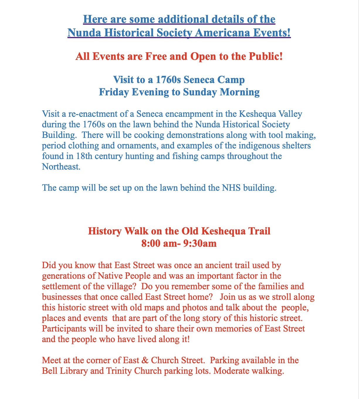 Nunda Americana Day 2023